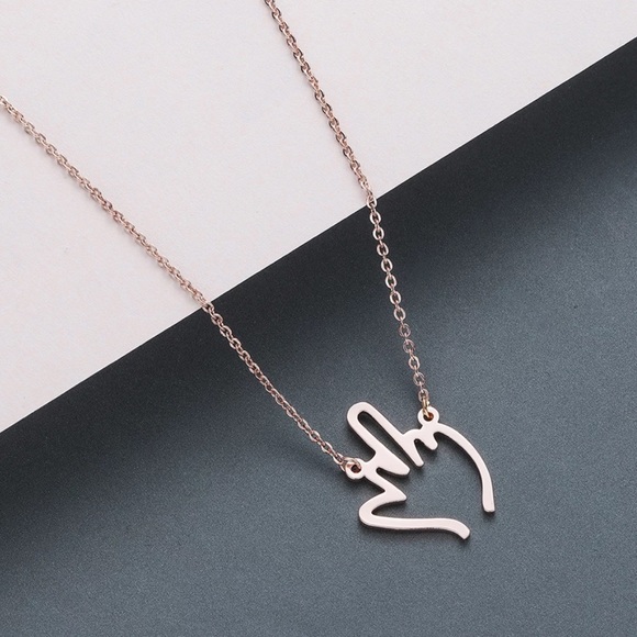 Jewelry | New Rose Gold Middle Finger Fu Necklace | Poshmark